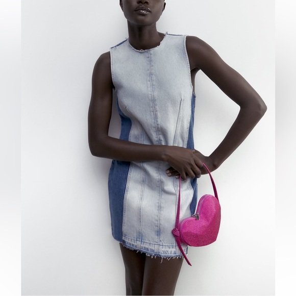Zara | Bags | Zara Rhinestone Heart Shoulder Bag Fuchsia Nwt Barbiecore ...